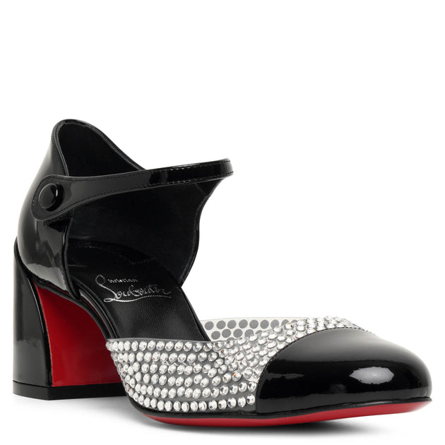 Christian Louboutin | Miss Mj Strass 55 black patent pvc pumps | Savannahs