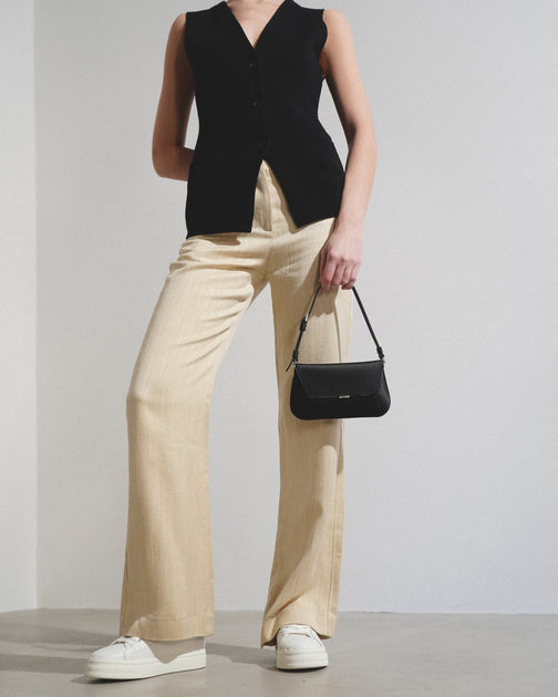 Amina Muaddi | Ami mini black satin bag | Savannahs