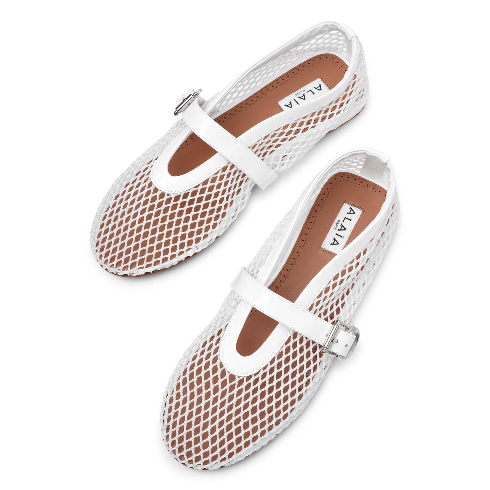 Alaïa | White mesh ballet flats | Savannahs