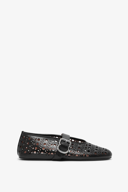 Alaïa | Ballerina black leather ballet flats | Savannahs