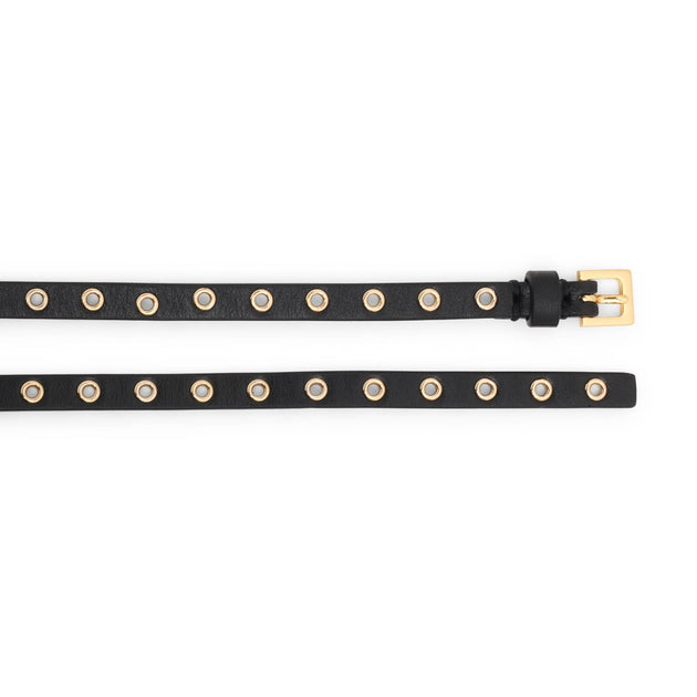 Alaïa | Mini black leather belt | Savannahs