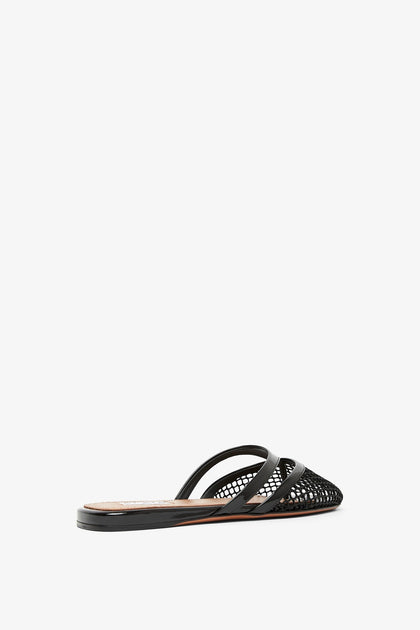 Alaïa | Infradito flat black mules | Savannahs