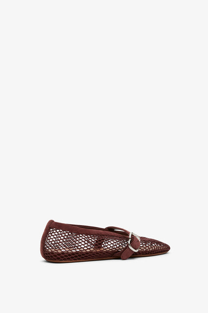 Alaïa | Dark red mesh ballet flats | Savannahs