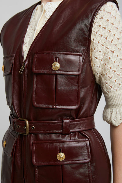 Chloé | Utilitarian leather vest | Savannahs