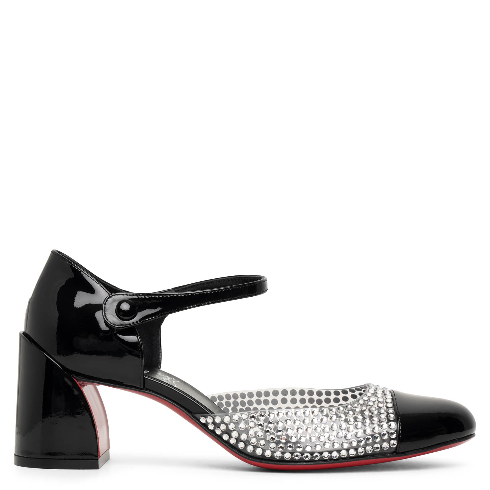 Christian Louboutin | Miss Mj Strass 55 black patent pvc pumps | Savannahs