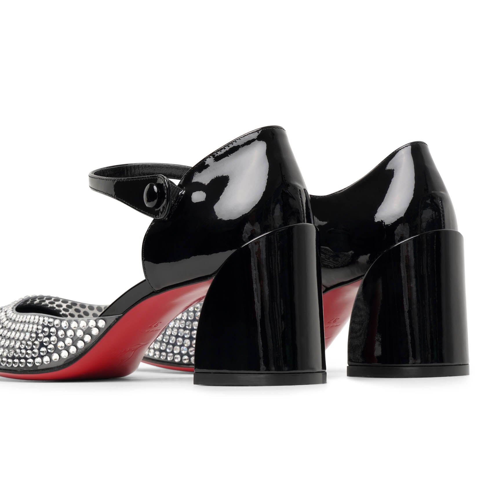 Christian Louboutin | Miss Mj Strass 55 black patent pvc pumps | Savannahs