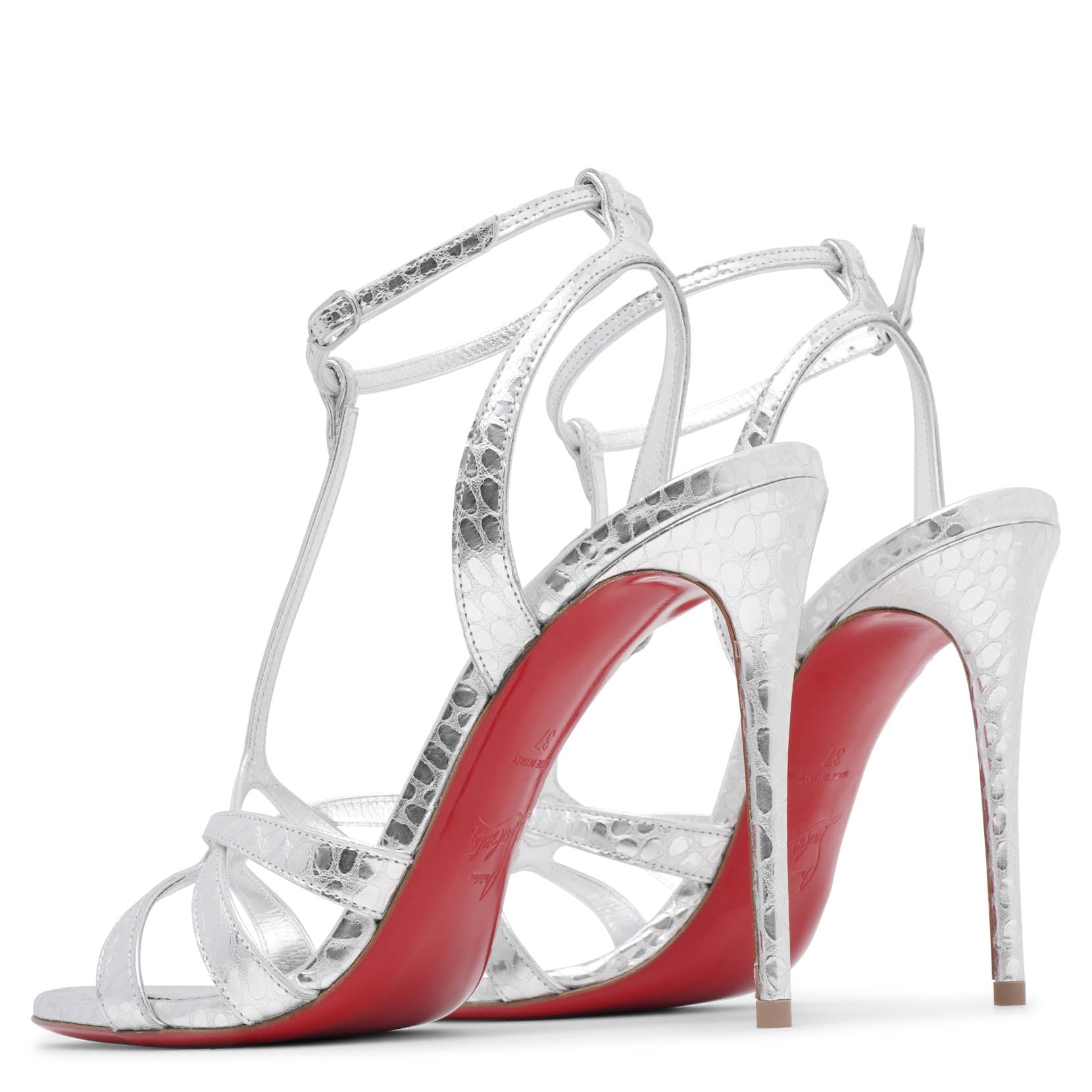 Christian Louboutin | Tangueva 100 silver sandals | Savannahs