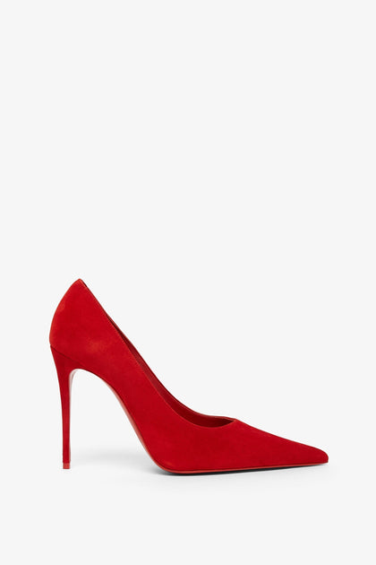 Christian Louboutin | Kate Max 100 red suede pumps | Savannahs