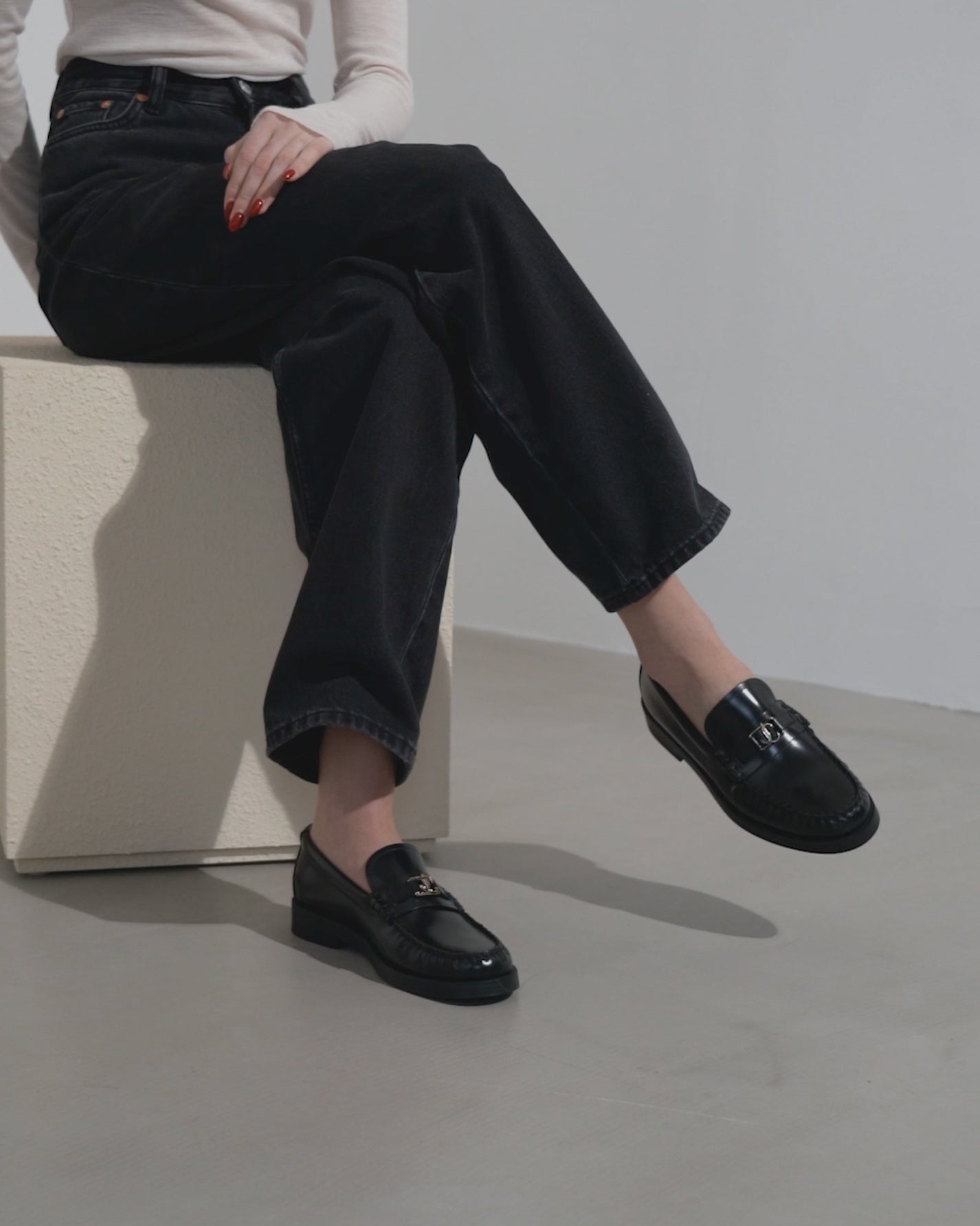 Jimmy Choo | Addie black leather loafer | Savannahs