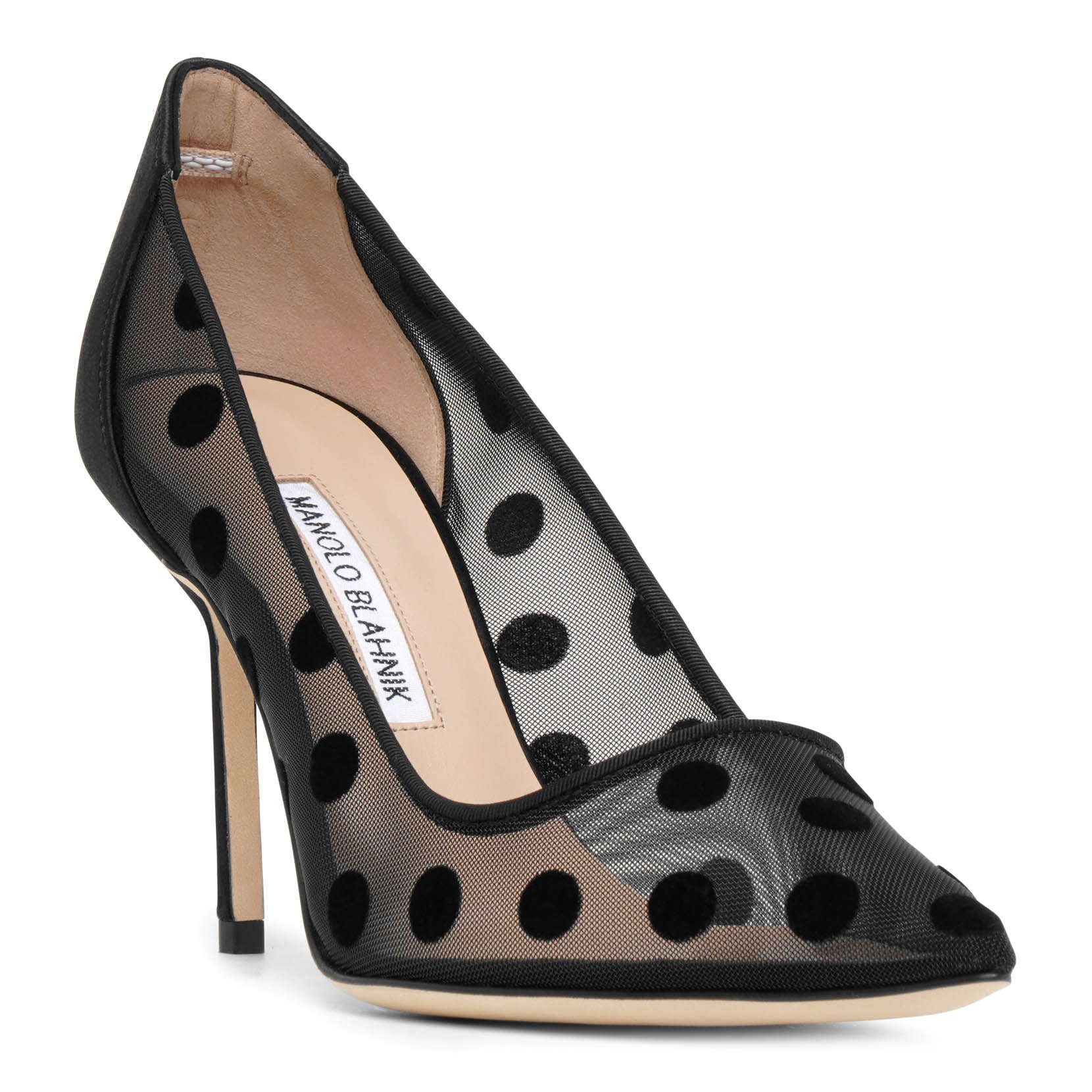 Manolo Blahnik | BB 90 black mesh pumps | Savannahs