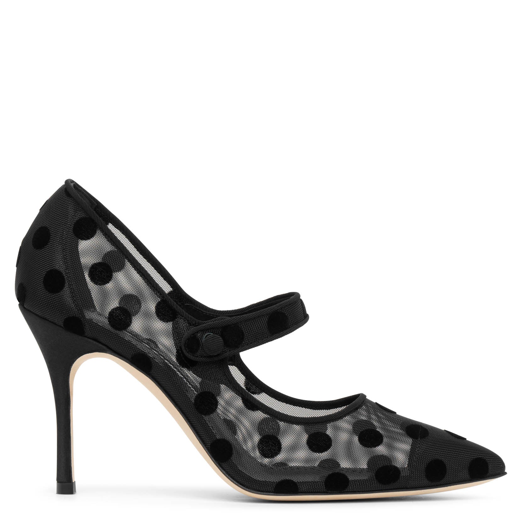 Manolo Blahnik | Campari 105 black mesh pumps | Savannahs