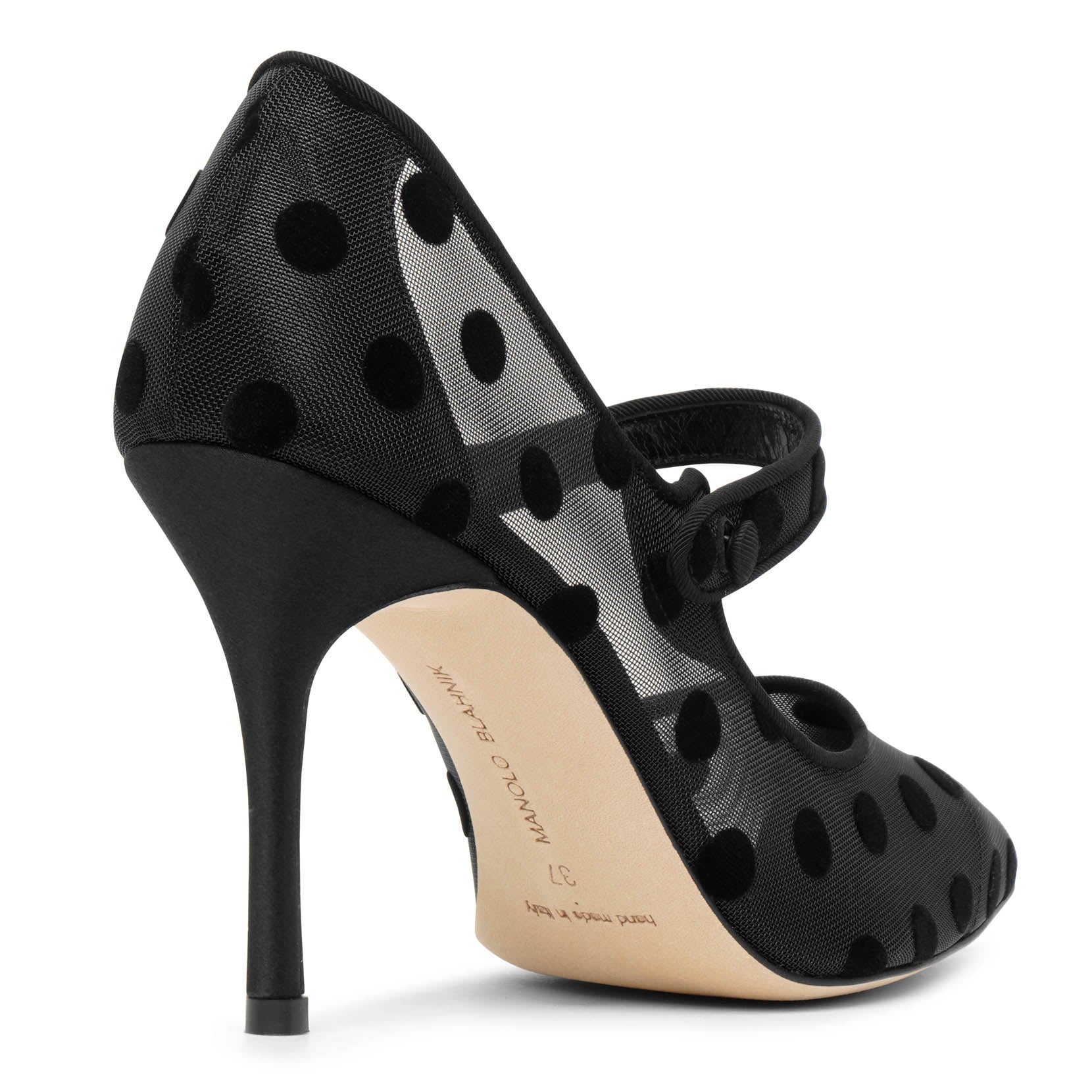 Manolo Blahnik | Campari 105 black mesh pumps | Savannahs