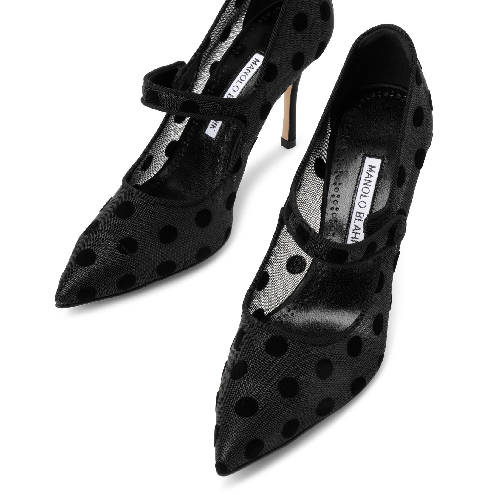 Manolo Blahnik | Campari 105 black mesh pumps | Savannahs