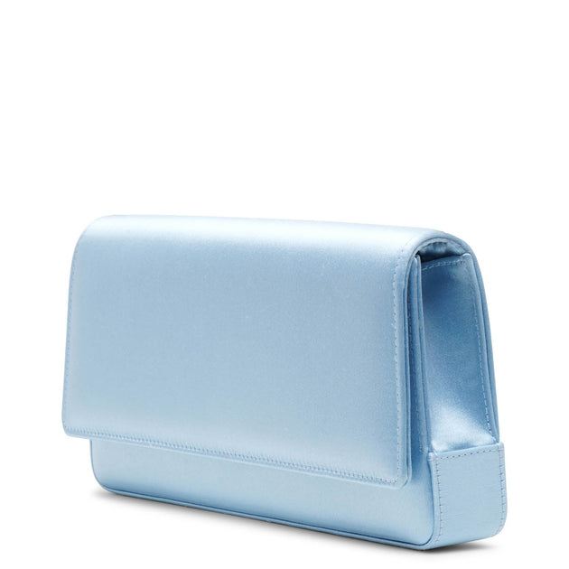 Manolo Blahnik | Gothisipla light blue satin clutch | Savannahs
