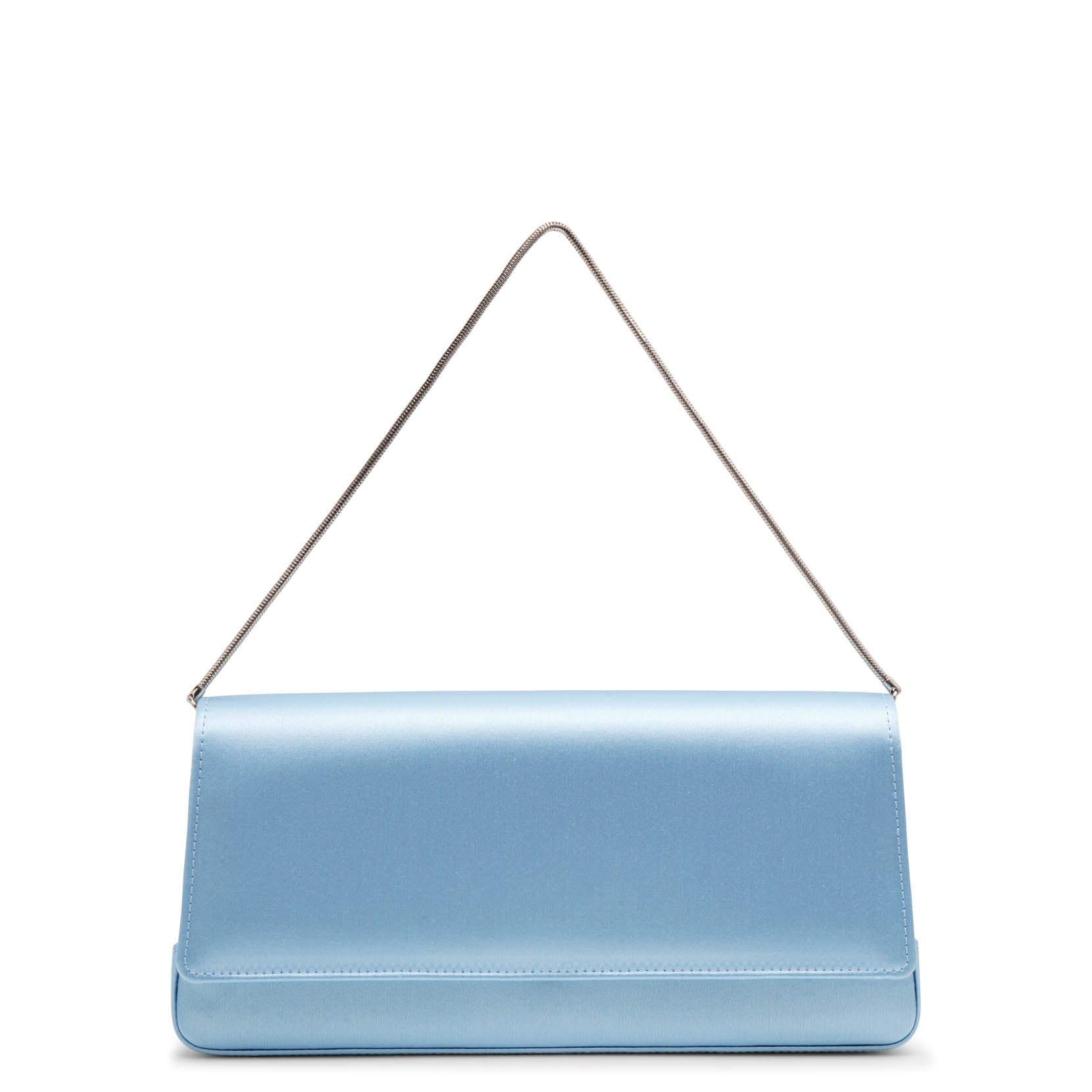 Manolo Blahnik | Gothisipla light blue satin clutch | Savannahs