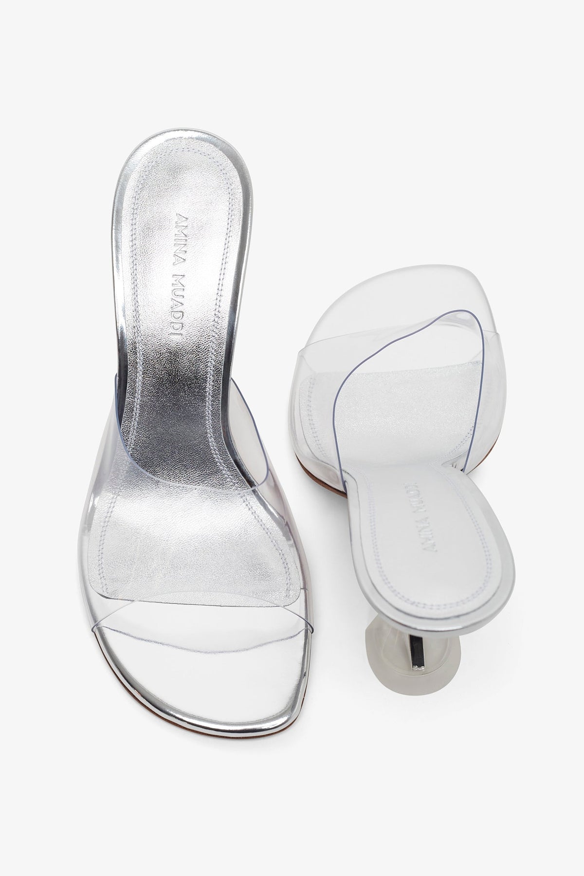 Amina Muaddi | Taylor 90 transparent slippers | Savannahs