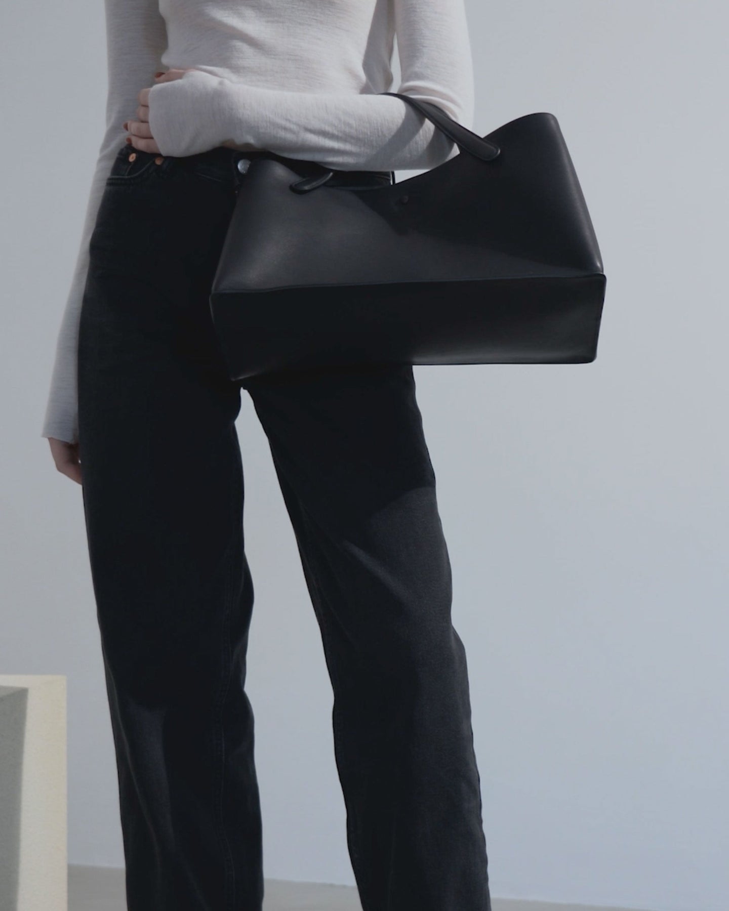 The Row | Idaho black leather bag | Savannahs