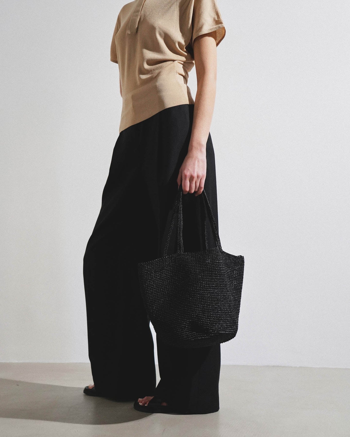 The Row | Elif black raffia bag | Savannahs