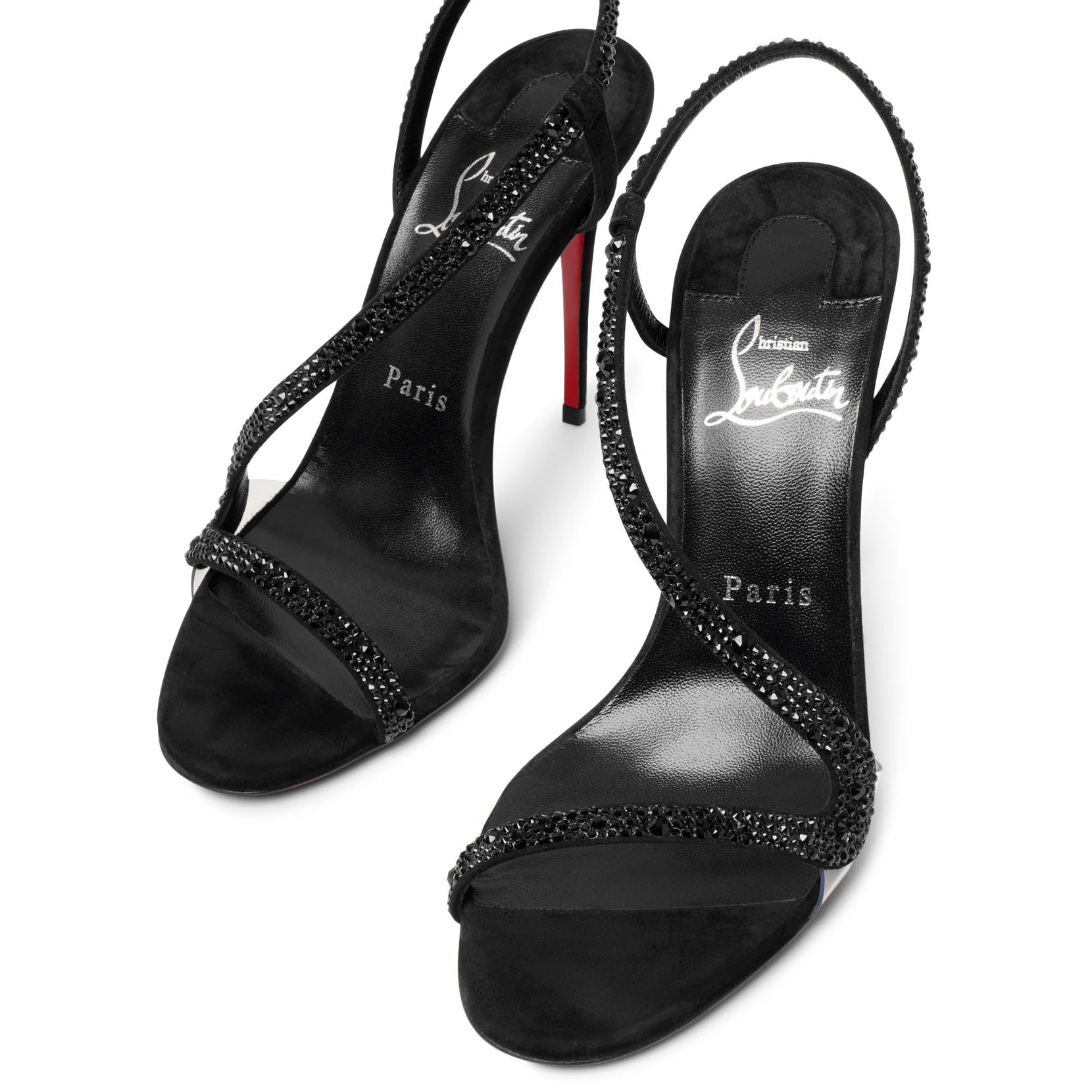 Christian Louboutin | Rosalie 100 black strass sandals | Savannahs