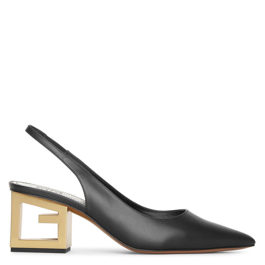 Givenchy | Triangle black leather slingback pumps | Savannahs Givenchy | Triangle black leather slingback pumps | Savannahs
