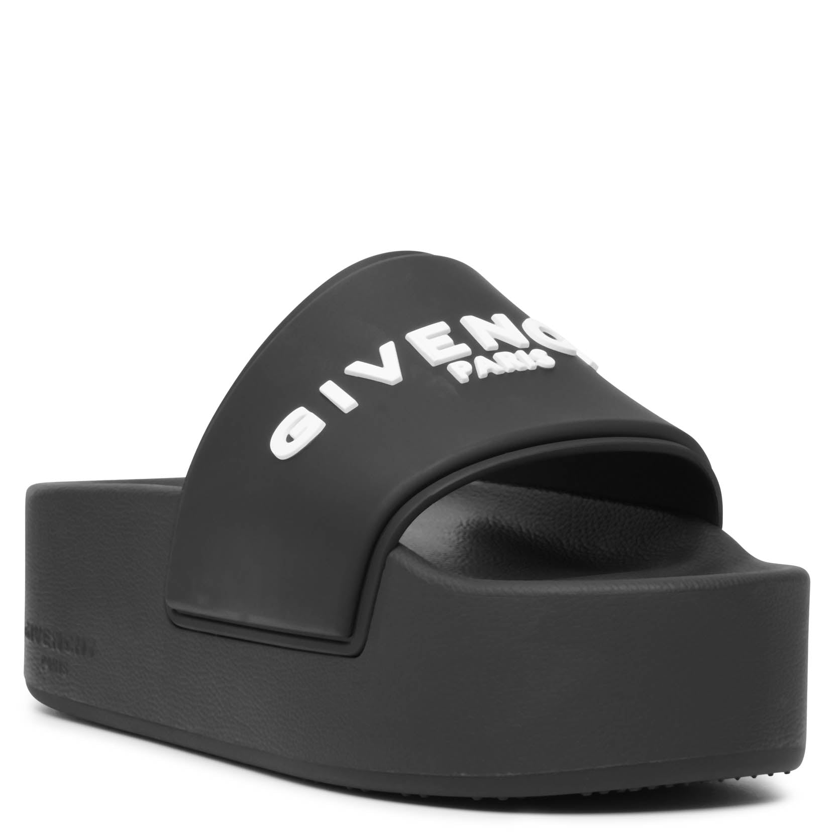 Givenchy | Givenchy Paris black platform slides | Savannahs