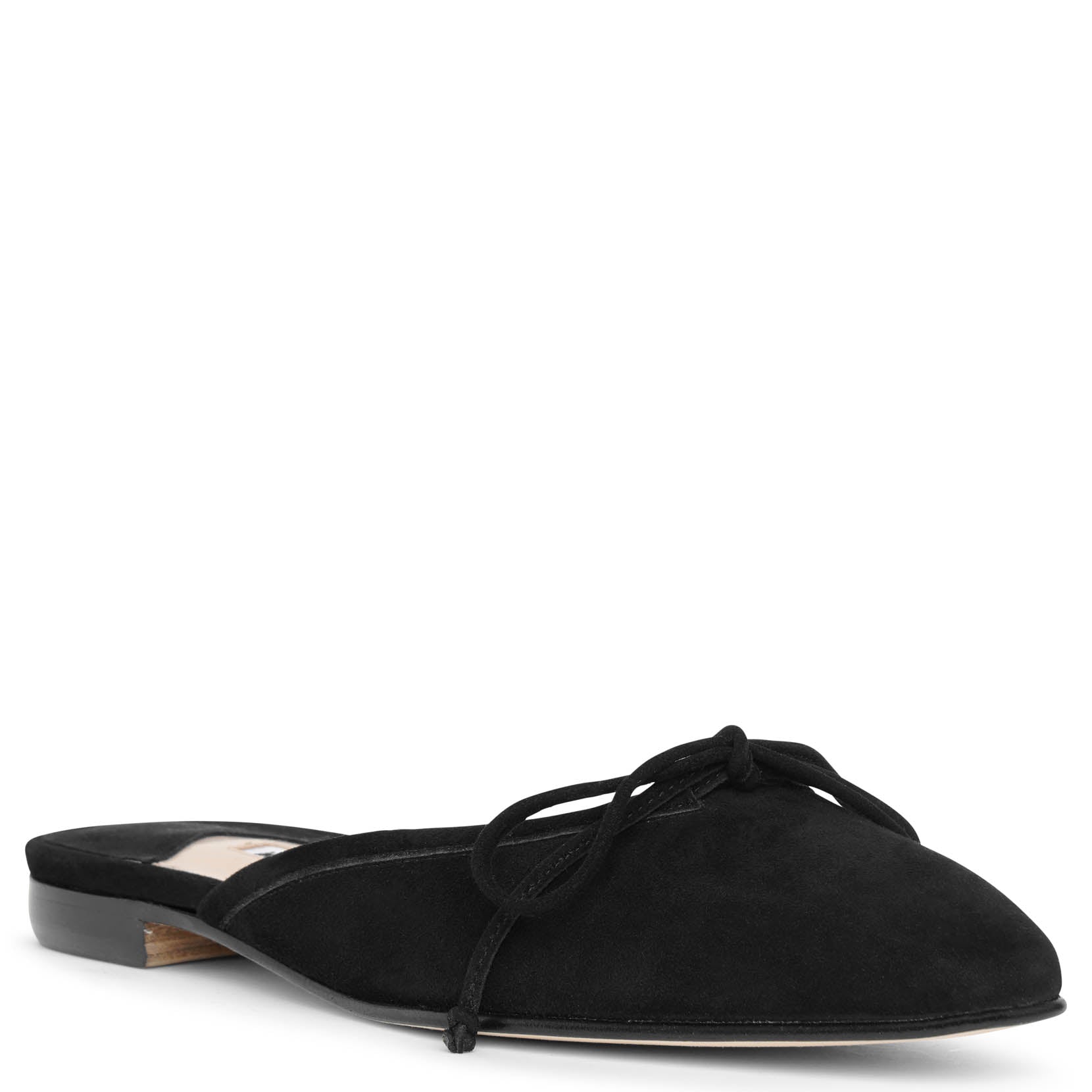 Manolo Blahnik | Ballerimu black suede flat mule | Savannahs